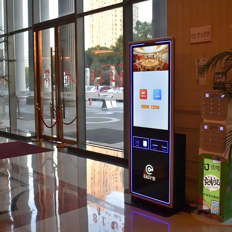 Self-service hotel check in kiosk