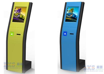 Slim Kiosk Automatic Ticket Vending Machine For Queue System CE , FCC ...