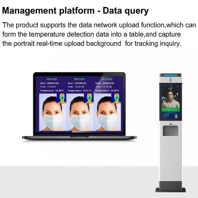 Android 7.1.2 Facial Temperature Scanner Kiosk With Hand Disinfection ...