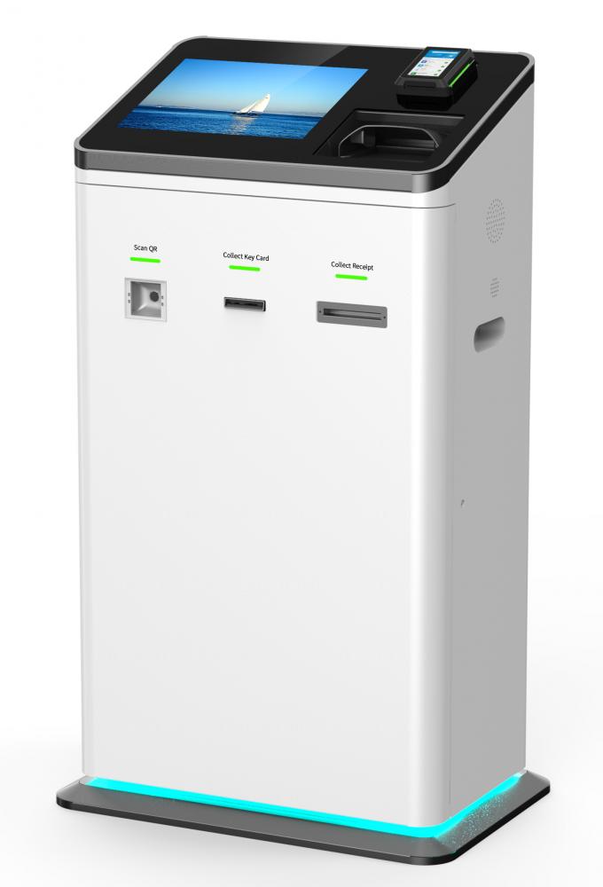Hotel Check In Out Kiosk With 1.5 Inch Touch Display Passport Scanner ...