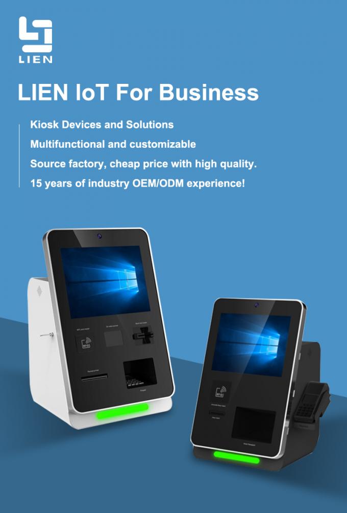 Tabletop Self Check In Kiosks With Room Card Dispenser Function