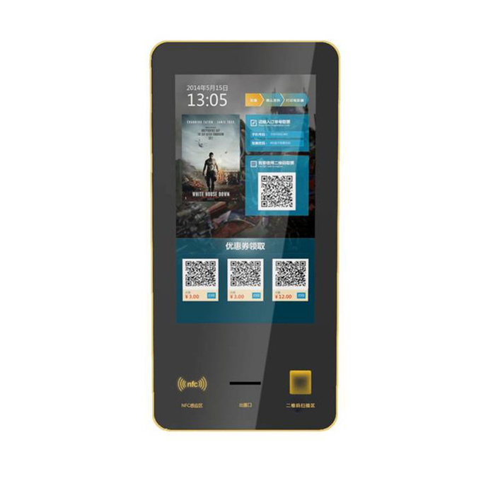 Ticket Kiosk For Cinema Transportation Hospitality Retail Event With QR ...