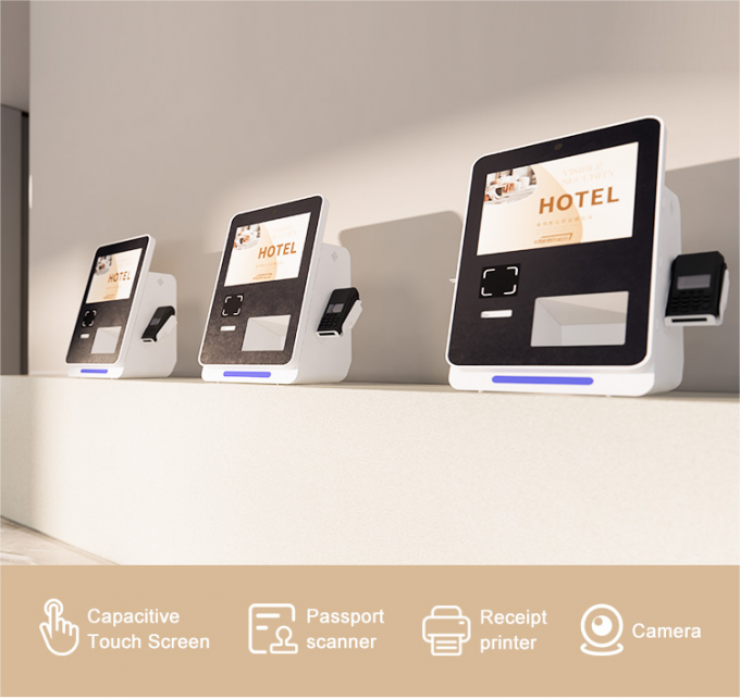 Hotel Desktop Self Check In Machine with Key Card Dispenser and ...
