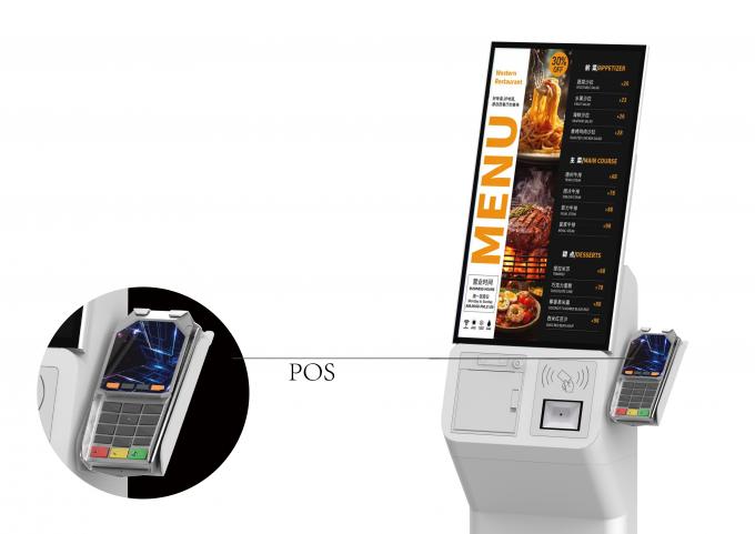 Fast Food Ordering Kiosk 21.5 Inch Screen Scan QR Code and Credit Card ...