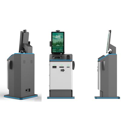 21.5 Inch Hotel Lobby Self Service Check In Kiosk With Passport Scanner ...