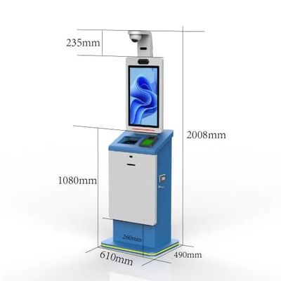 Indoor Hotel Touch Self Service Check In Kiosks With Passport Scanner ...