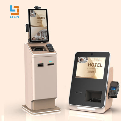 Hotel Self Service Kiosk With CCTV Camera Room Card Recycler ADA ...