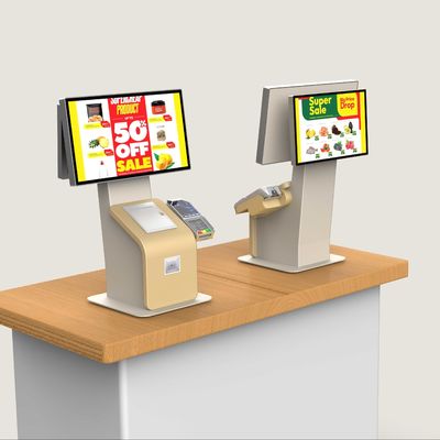 Counter Top Self Checkout Kiosk Self Ordering Kiosk For Restaurants ...