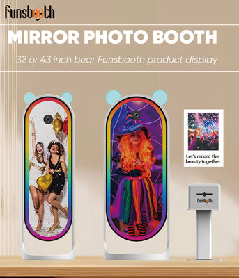 Interactive Mirror Photo Booth For Weddings , Selfie Magic Mirror Photo ...