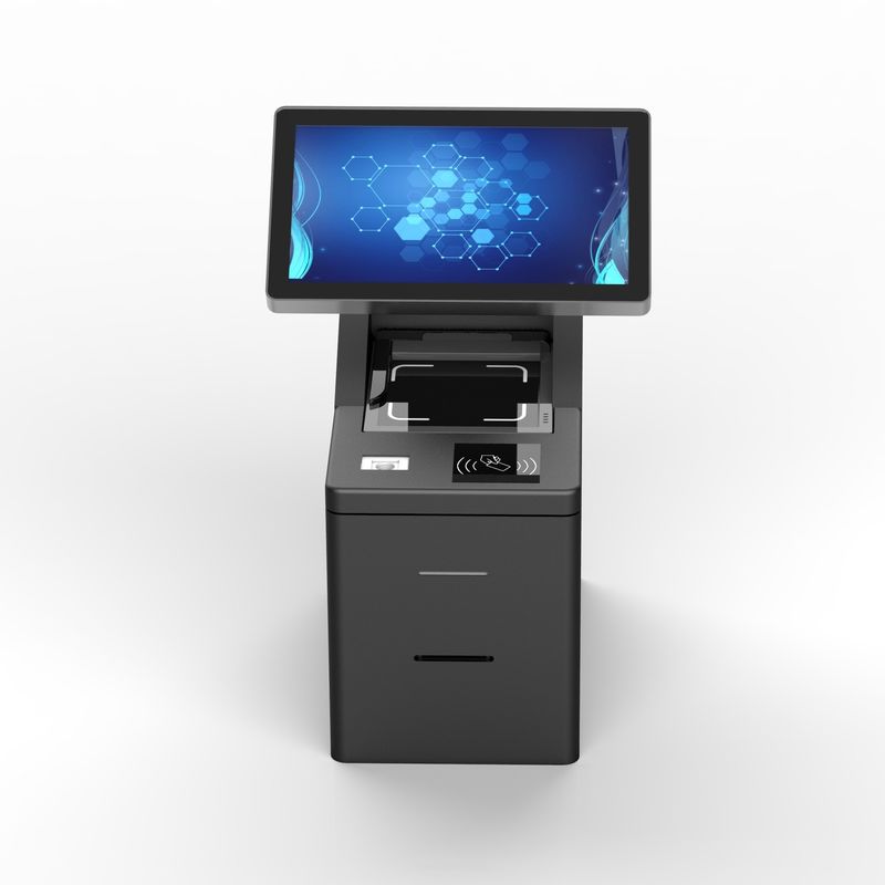 Hotel Self Service 65W Check In Kiosk With MIC Key Card Dispenser