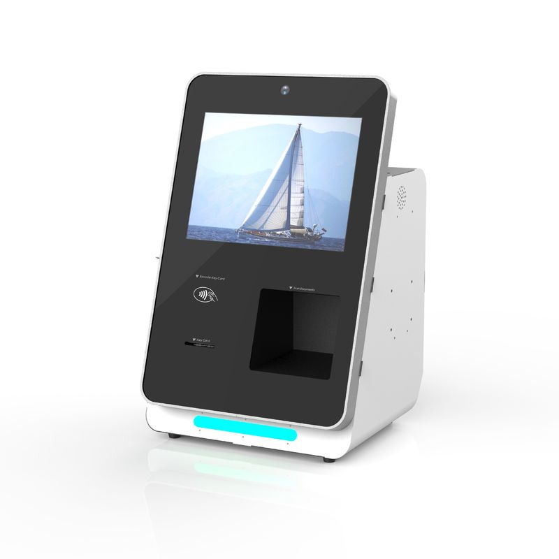 Tabletop Hotel Check In Kiosk Check Out Kiosk With Passport Scanner ...