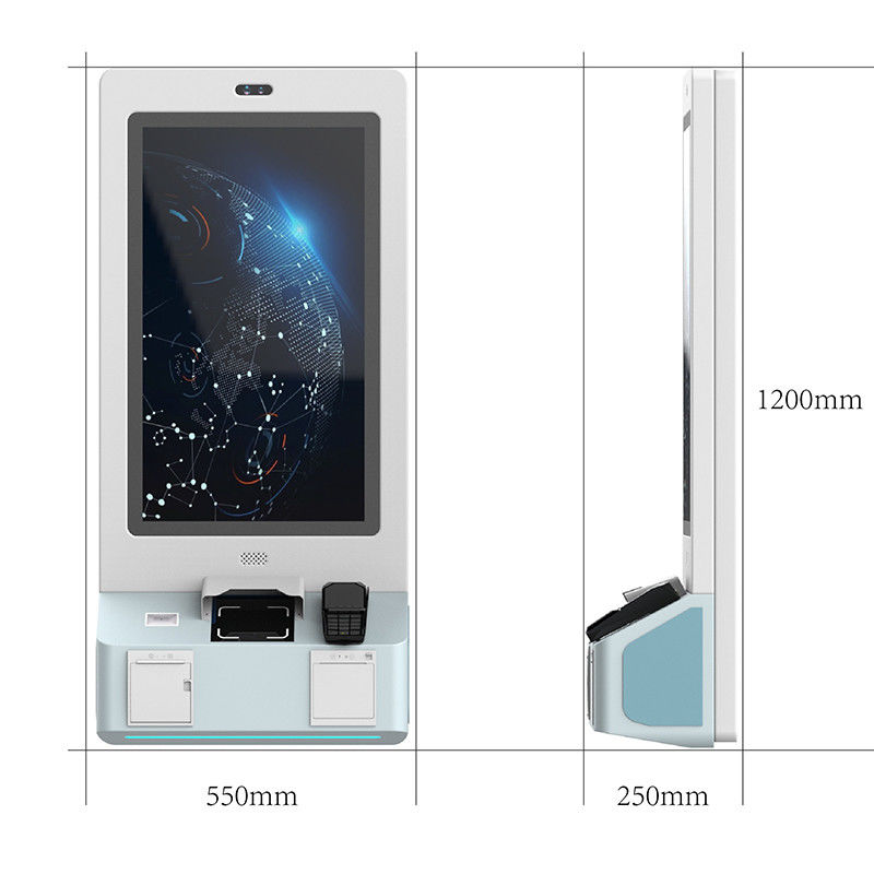 27 Inch Self Order Payment Kiosk Machine For McDonalds KFC Restaurant ...