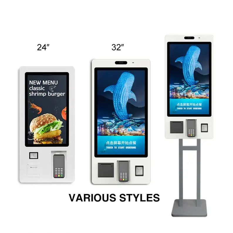 Touch Screen Self Ordering Kiosk Checkout Payment Terminal For ...