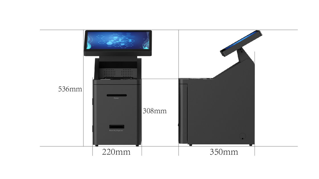 13.3 Inch Touch Screen Self Check In Kiosk Android Tabletop For Hotel ...