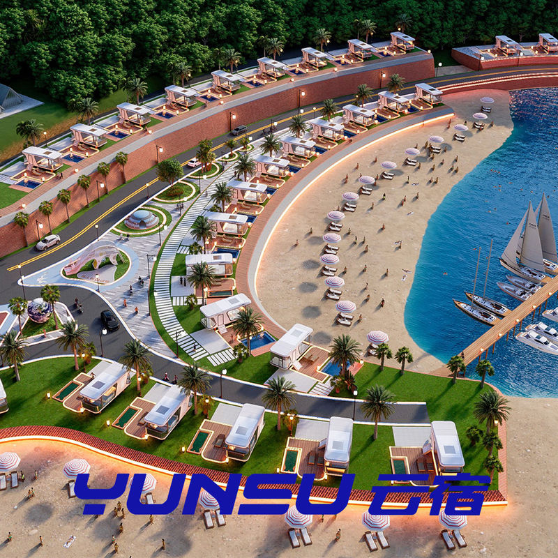 Portable Clamping Hotel Prefab Tiny House Galvanized Steel Structure Frame