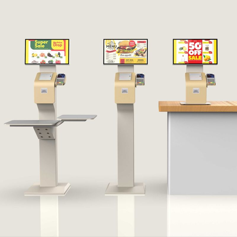 Counter Top Self Checkout Kiosk Self Ordering Kiosk For Restaurants ...