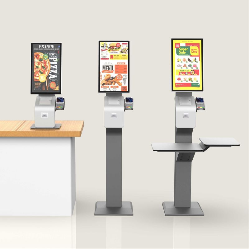 Payment Restaurant Self Service Ordering Kiosk Sensitive QR Code ...