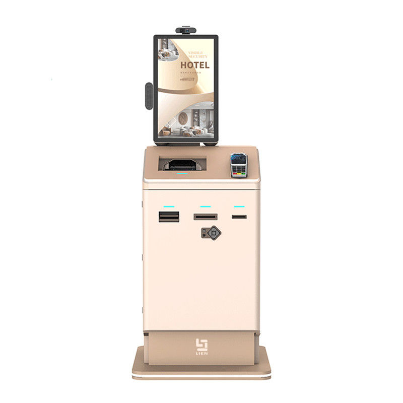 21.5 inch Touch Display Self Check in Hotel Kiosk With Key Dispenser ...