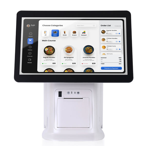 Fast Food Ordering Machine 15.6 Inch Desk Cash Register Chain ...