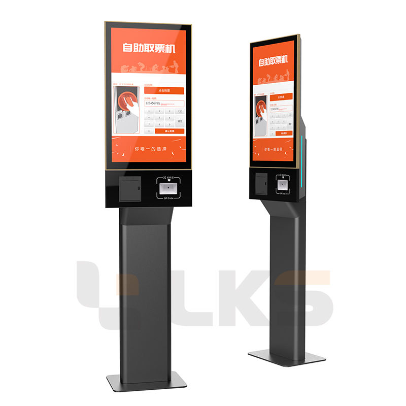 LKS Self Ticket Vending Kiosk with Touch Screen Bank Card Payment QR ...