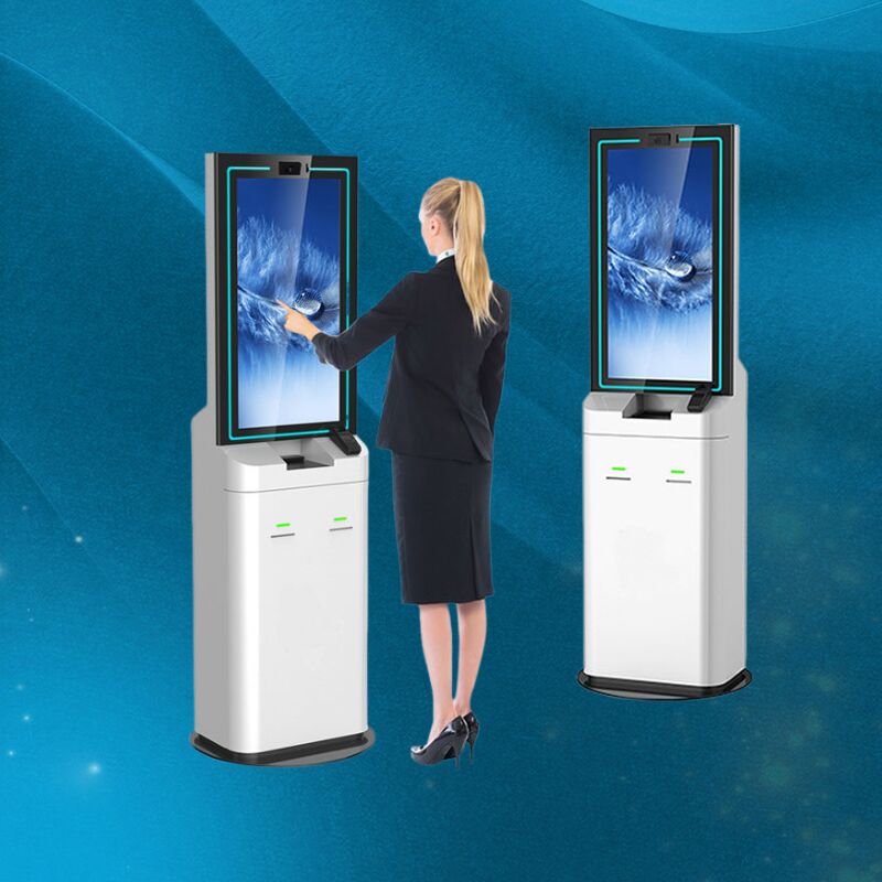 Elegant And Smart Design Hotel Self Check In Kiosk with Optional Wheels ...