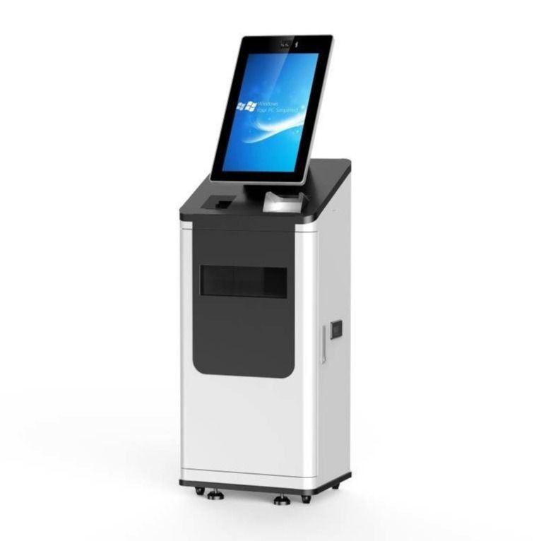 Touch Screen Hotel Check In Kiosk With Passport / ID Scanner Hotel Key ...