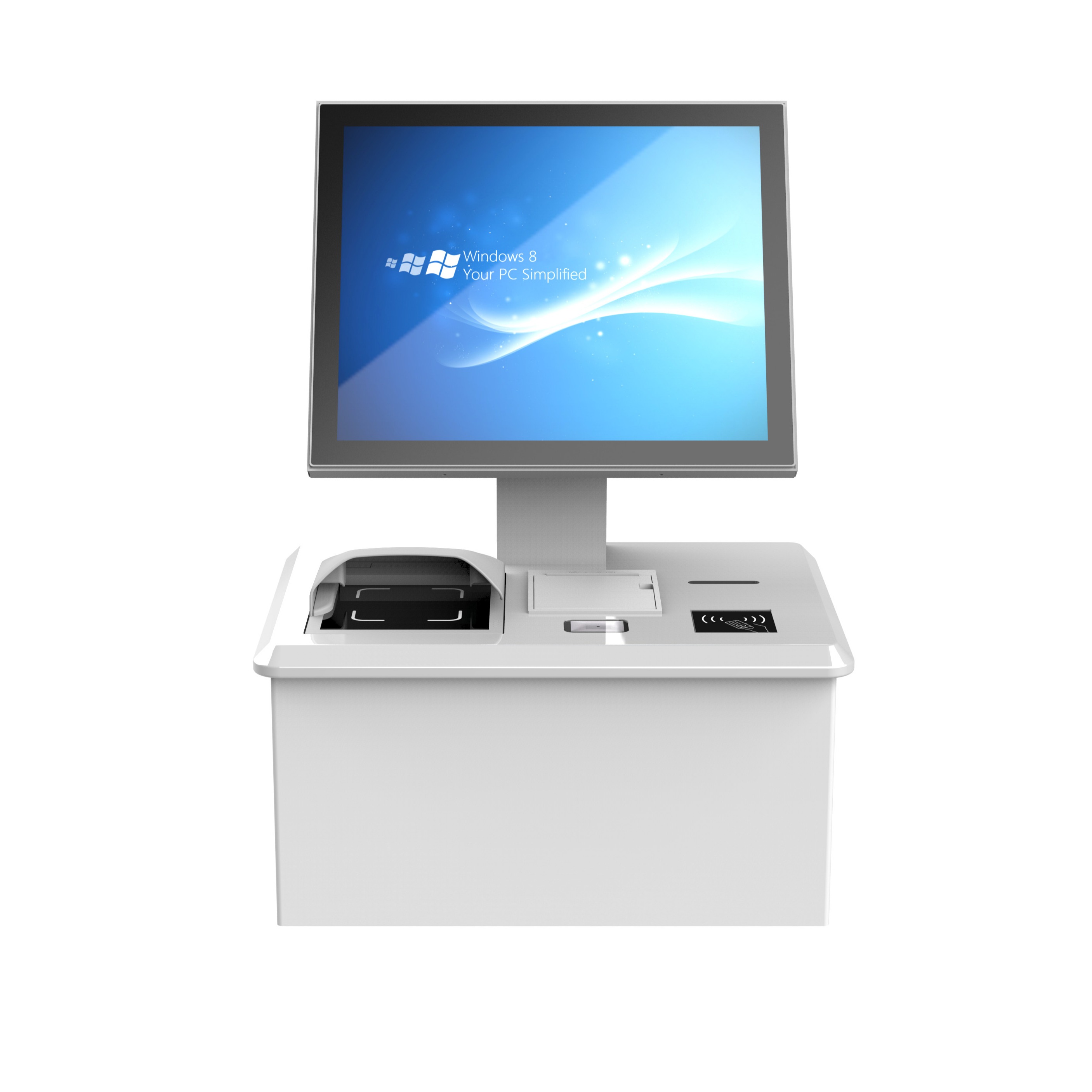 Tabletop Hotel Check In Kiosk Check Out Kiosk With Passport Scanner ...