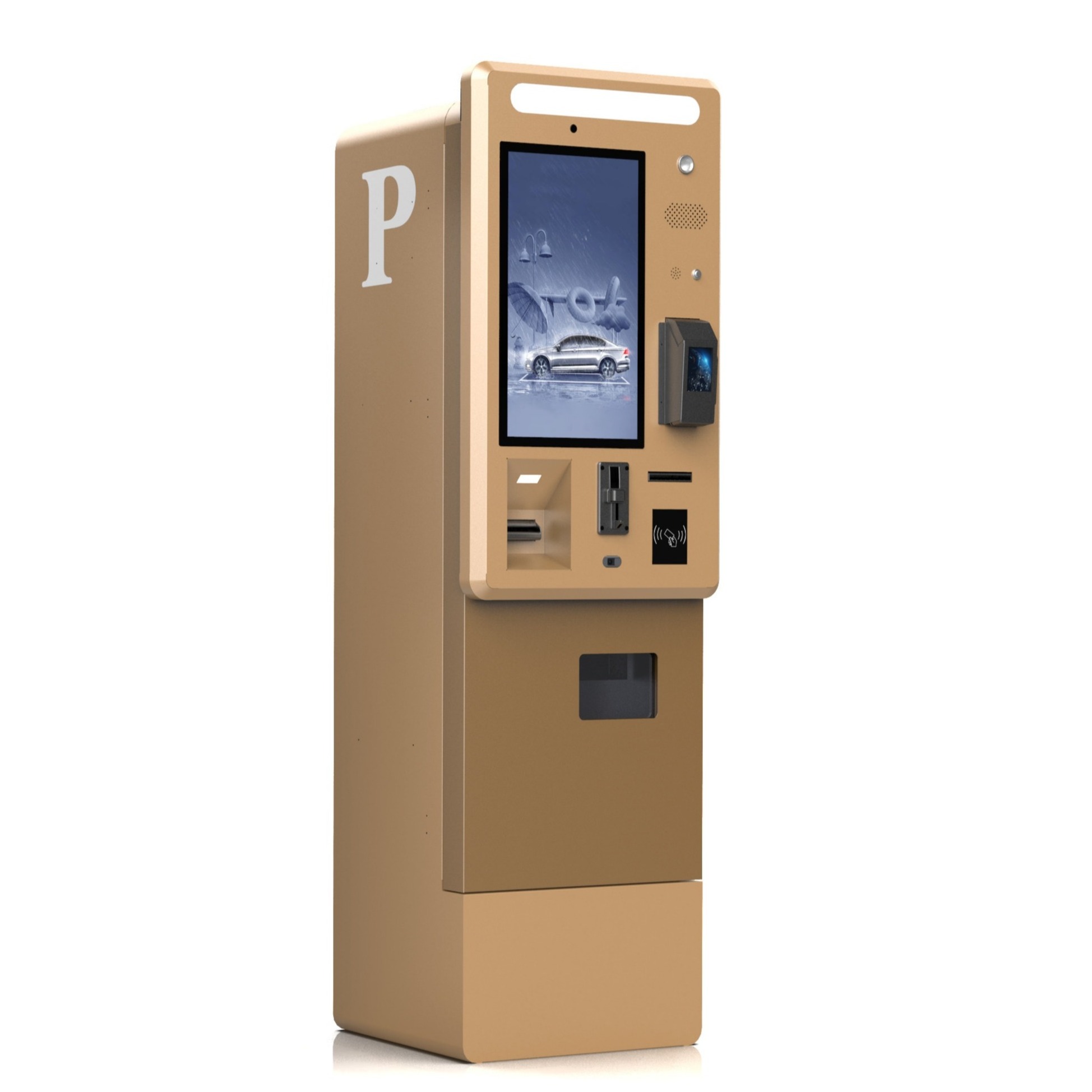 21.5 Inch Outdoor Car Parking Payment With Cash Payment QR Scanner POS ...