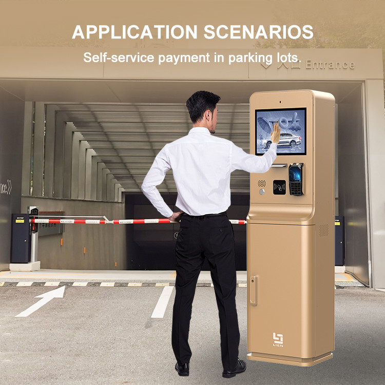 Outdoor Parking Lot Payment Kiosk With 21.5 Inch HD Touch Screen Camera ...