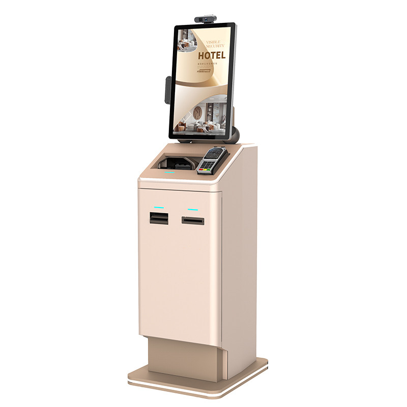 Hotel Airport Self Service Kiosk With Touch Screen POS Cash Payment ...