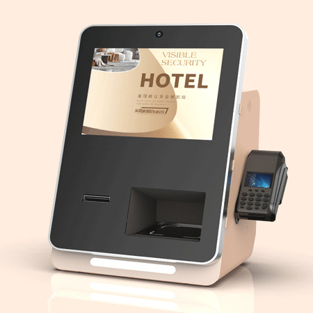 Hotel Desktop Self Check In Machine with Key Card Dispenser and ...