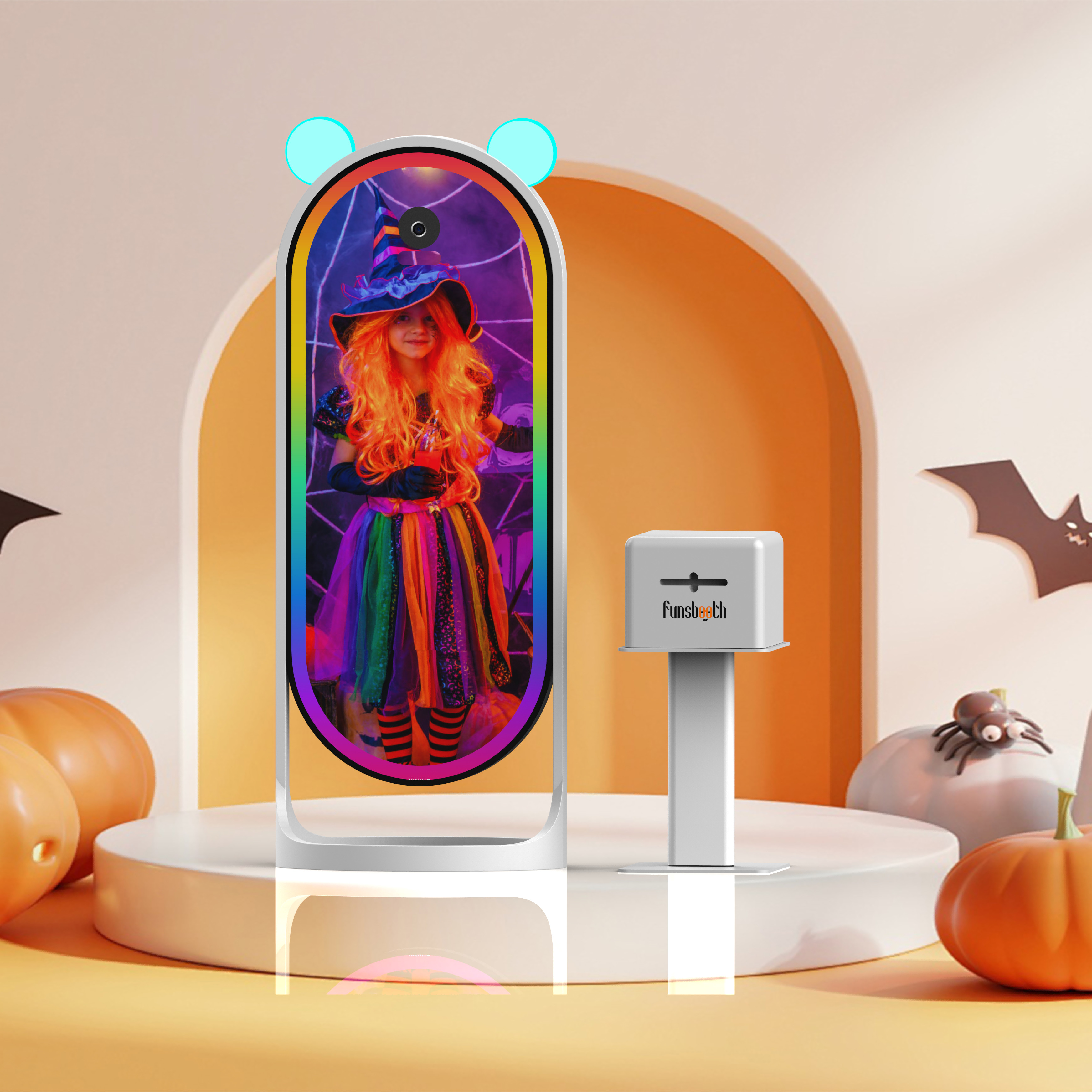 Touch Screen Beauty Mirror Photo Booth With Software QR Code Email ...