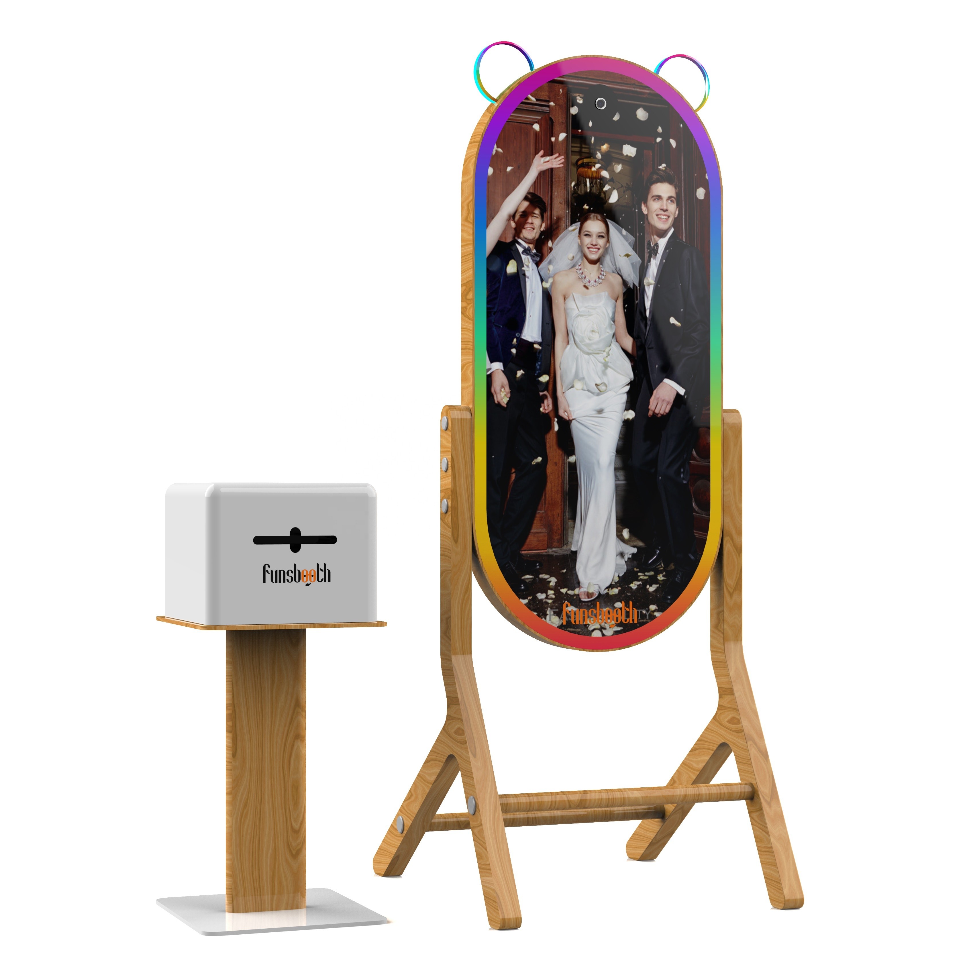 Smart Vintage Wood DSLR Camera Vogue Photo Booth Machine With Printer ...