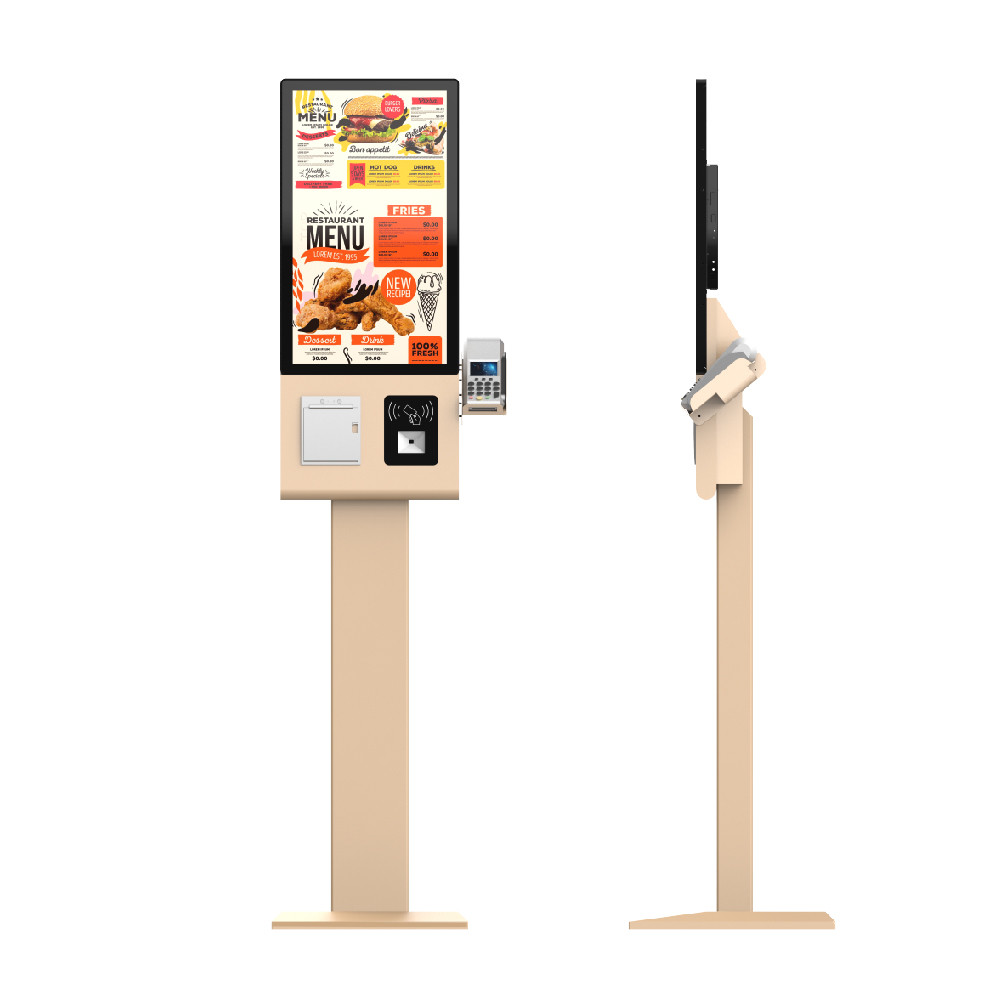 Self Ordering Touch Screen Information Kiosk Floor Standing For Windows ...
