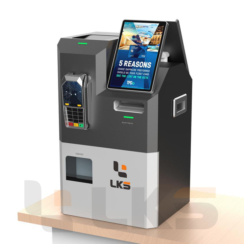 User-Friendly Dual Screen Self Payment Kiosk with Cash Coin Handling ...