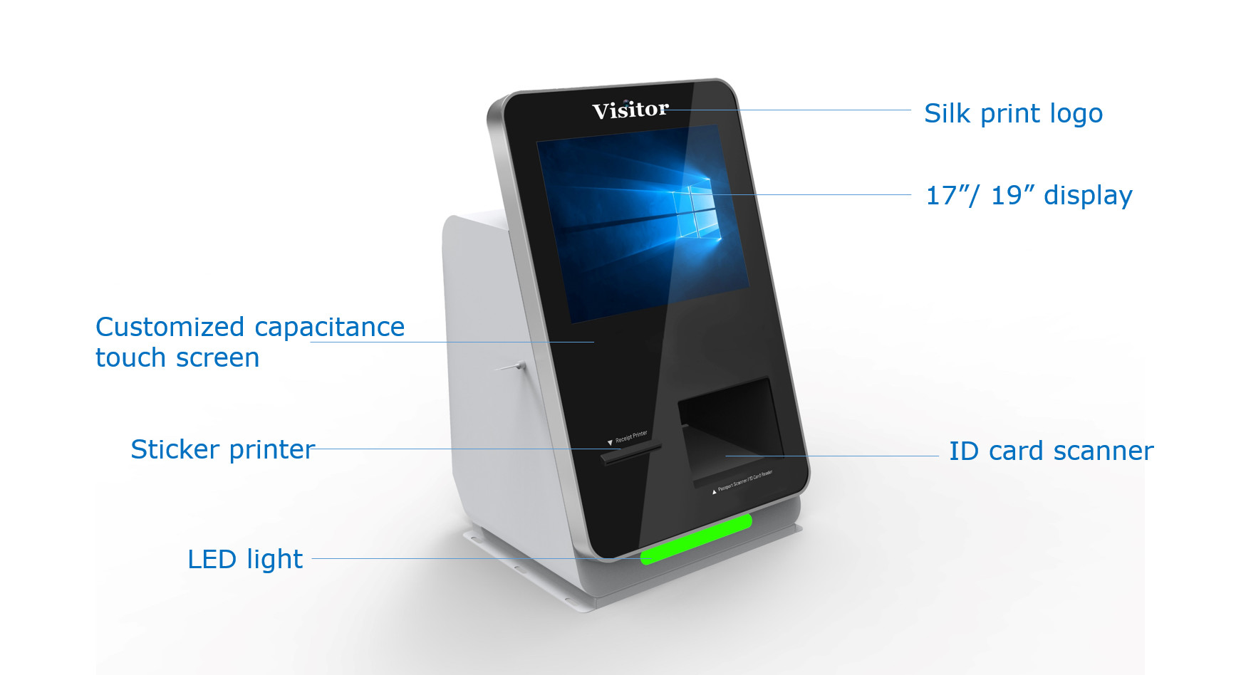 Touch Screen Kiosks Passport Scanner Kiosk