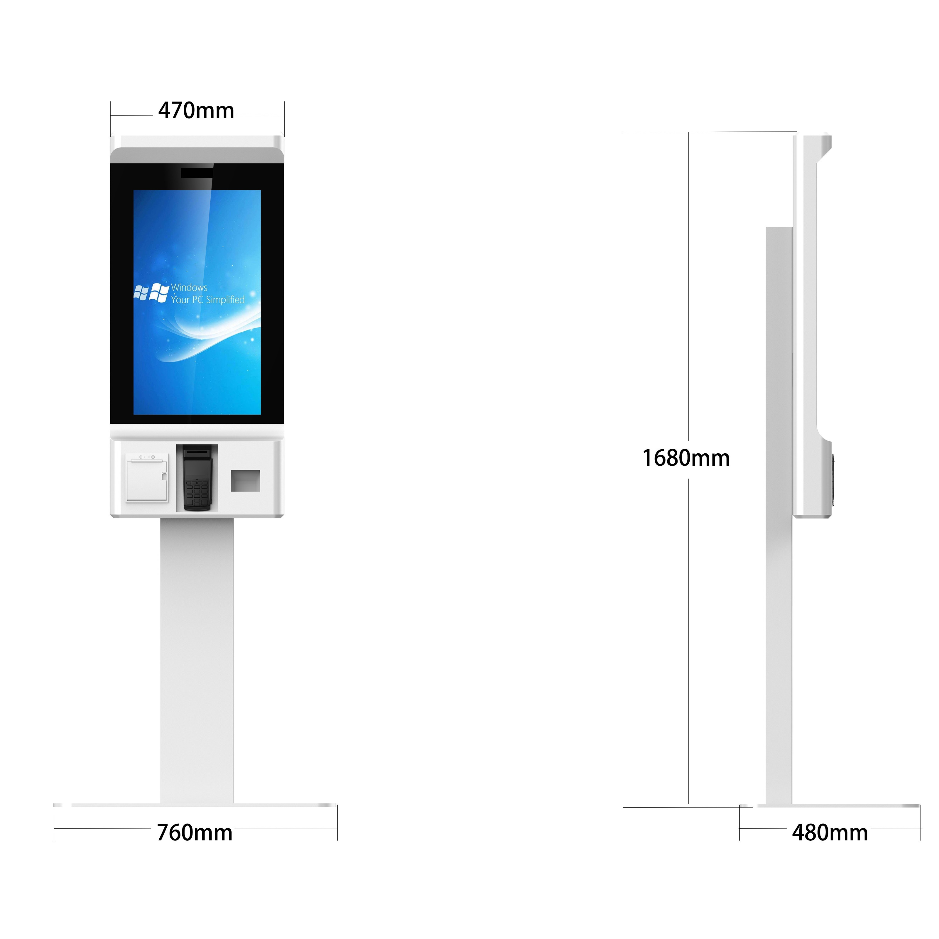 LIEN 27 Inch Touch Screen QSR Self Ordering Payment Machine Self Service