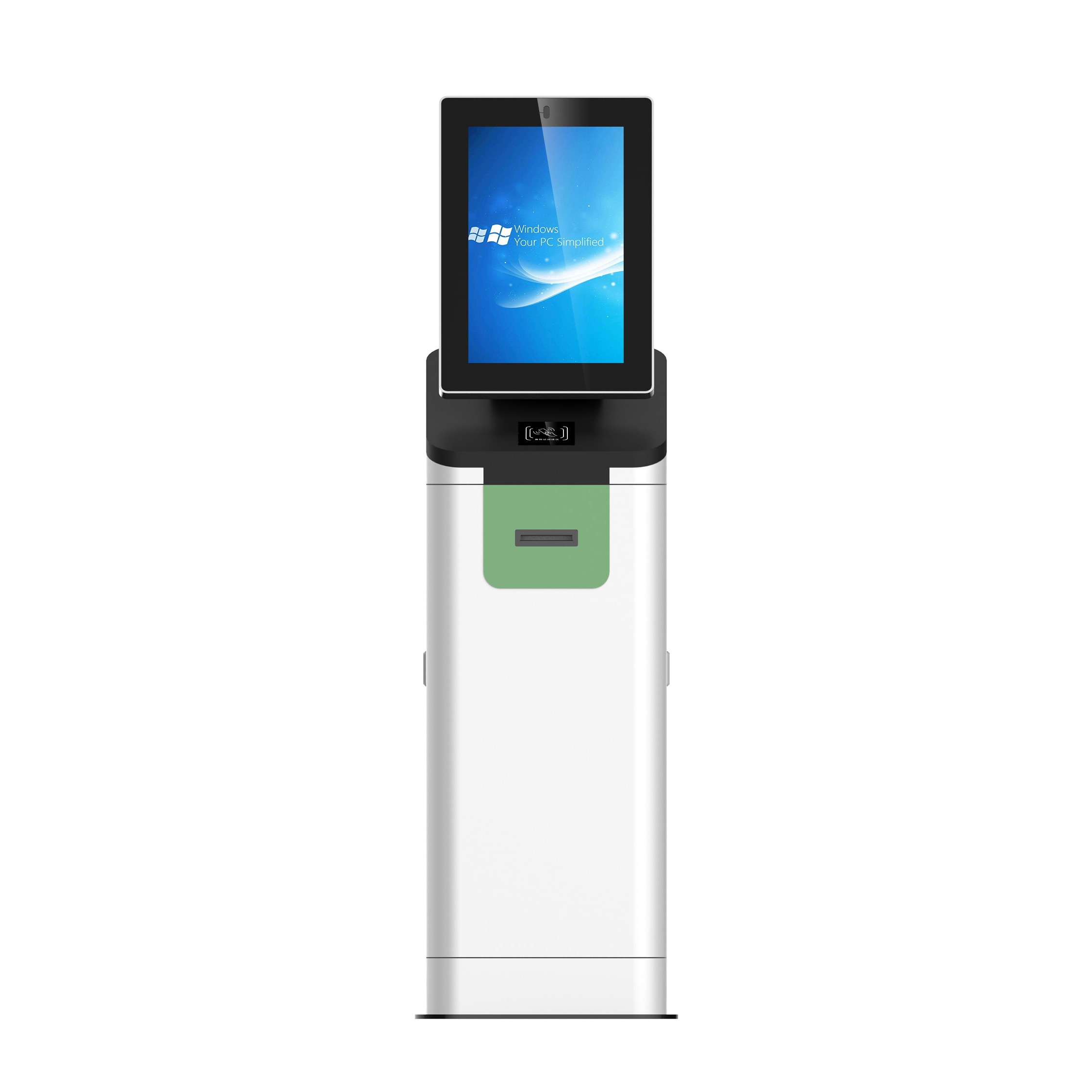 Hotel Check In Kiosk With Key Card Dispenser And Passport Scanner