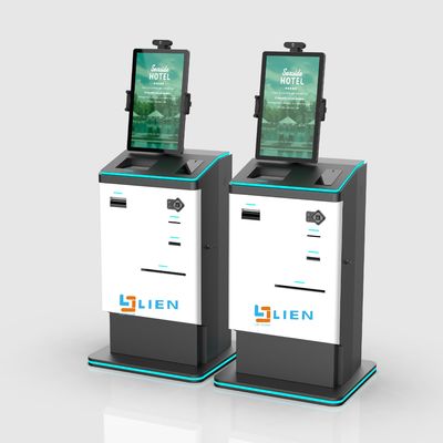 21.5 inch Touch Display Self Check in Hotel Kiosk With Key Dispenser ...