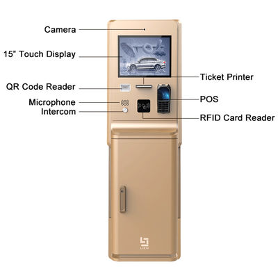 Outdoor Parking Lot Payment Kiosk With 21.5 Inch HD Touch Screen Camera ...