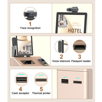 Hotel Airport Self Service Kiosk With Touch Screen POS Cash Payment ...