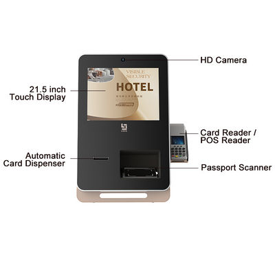Hotel Desktop Self Check In Machine with Key Card Dispenser and ...