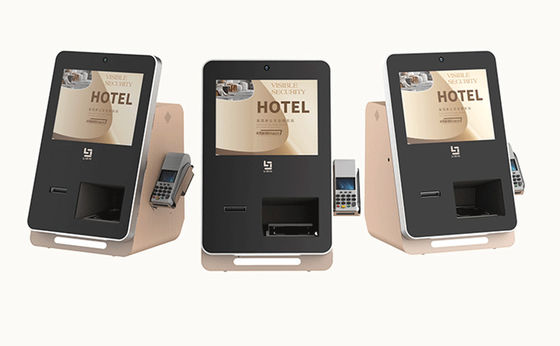 21.5 inch Touch Display Self Check in Hotel Kiosk With Key Dispenser ...