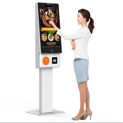 Self Ordering Kiosk With POS Terminal For Restaurant And Store, Fast ...