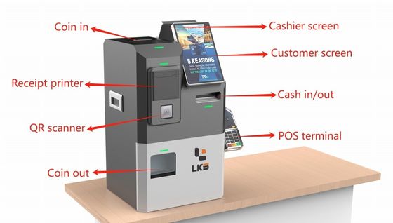 Self Ordering Kiosk System POS Terminal with Cash and Bank Card Payment ...
