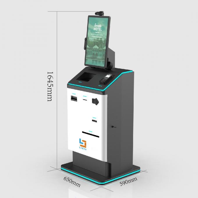 Freestanding Hotel Check In Kiosk Airport With Passport Scanner / Room ...