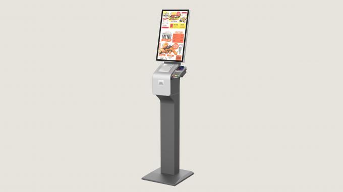 15.6 Inch Touch Screen Self Service Kiosk With POS Payment QR Scanner ...