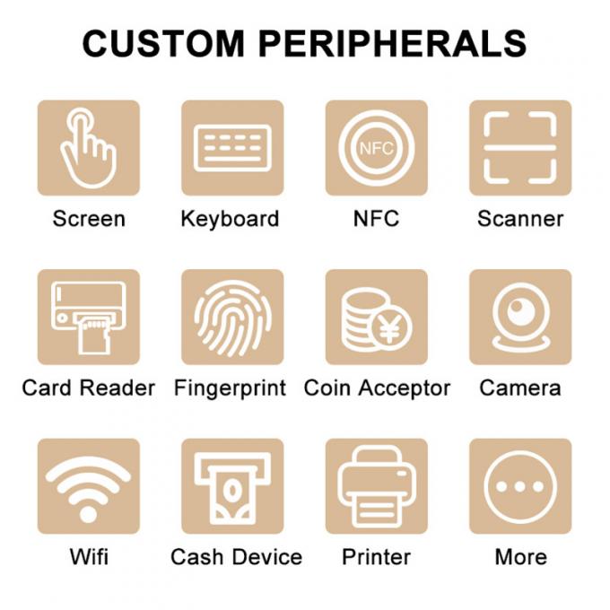 23.8 Inch Free Standing Touch Self-Service Food Ordering Kiosk Indoor ...